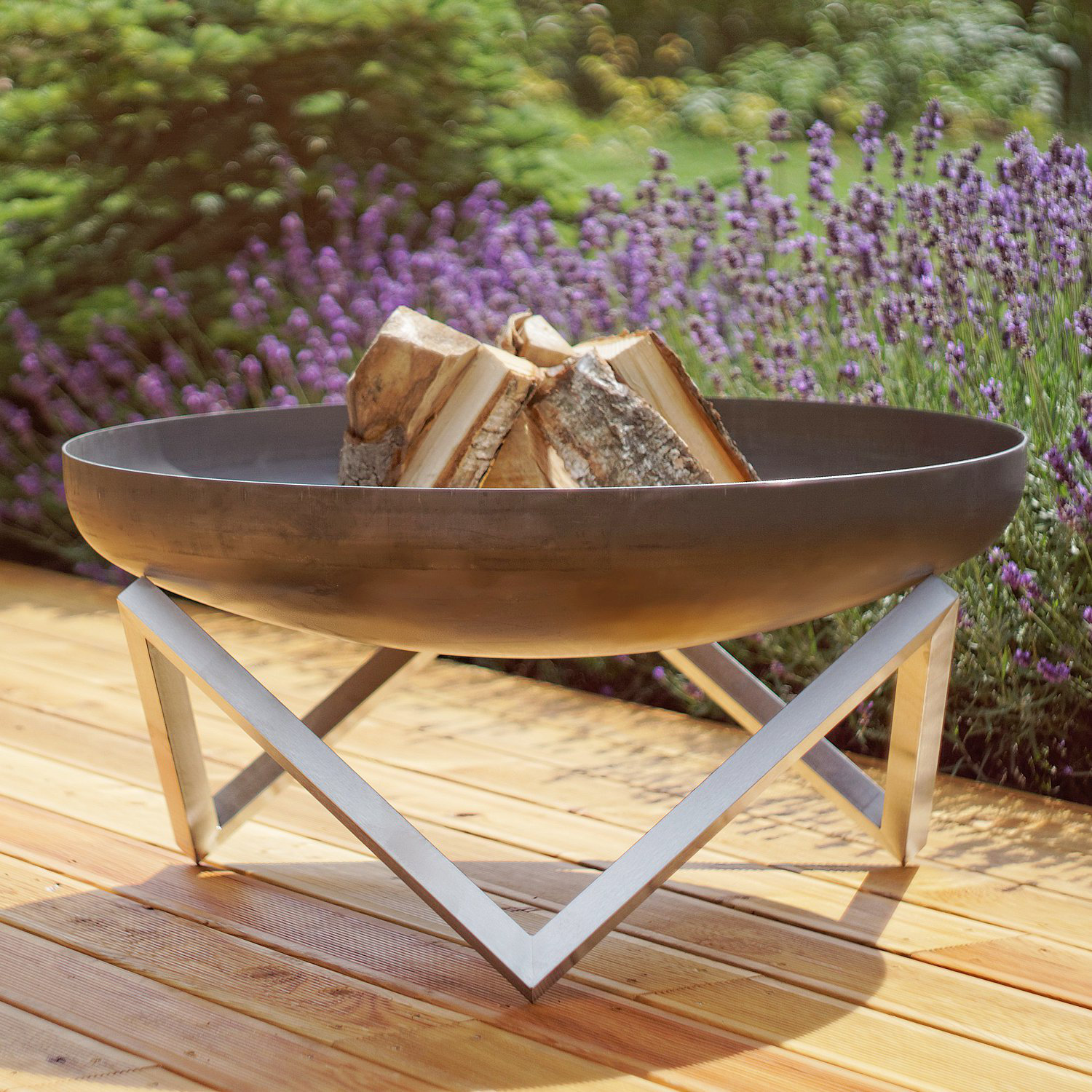 Orren Ellis Faisal Stainless Steel Wood Burning Fire Pit Reviews Wayfair